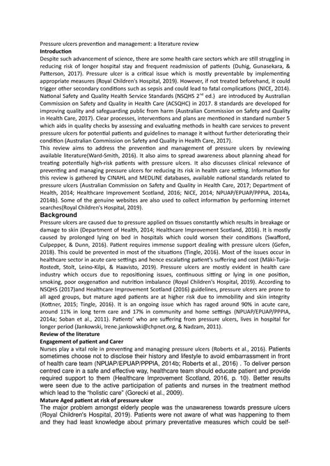 Pressure Ulcer Prevention And Management Pressure Ulcer Is A Critical Issue Which Is Mostly