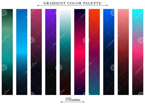 Gradient Color Pallet Vector Example Of Color Trend Guide Stock