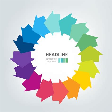 Premium Vector Round Scheme Arrows Infographic Diagram