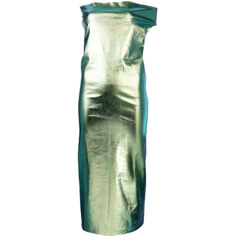 Rick Owens Abito Corto Con Effetto Iridescente Blu Stileo It