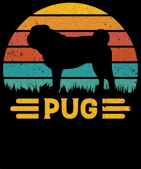 Pug Vintage Tshirt Design Vector Art At Vecteezy