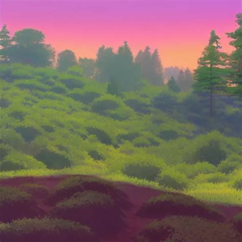 Forest Lanscape Panorama By Makoto Shinkai In Pixar Stable Diffusion