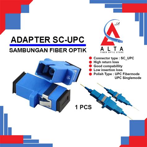 Adapter Sambungan Konektor Sc Upc Fiber Optik Ftth Lazada Indonesia