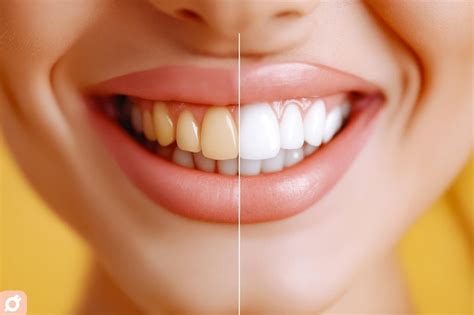 Premium Photo A Womans Teeth Before And After Whitening