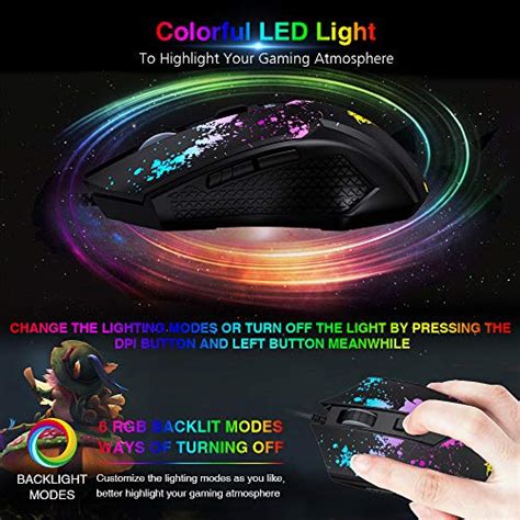 Bengoo Gaming Mouse Wired Usb Ergonomic Computer Mice With Chroma Rgb