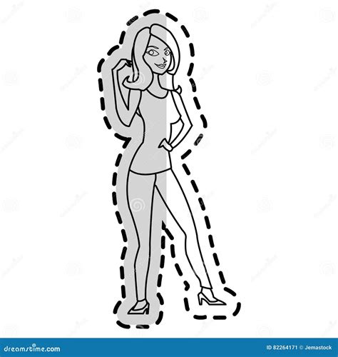 Isolated Woman Cartoon Design Stock Vector Illustration Of Human