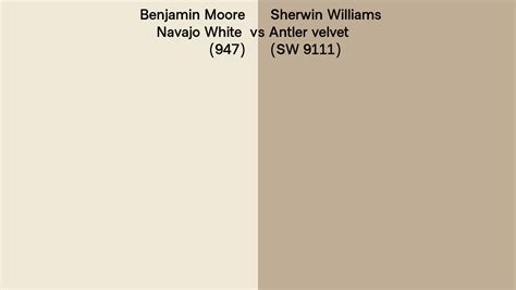 Benjamin Moore Navajo White 947 Vs Sherwin Williams Antler Velvet Sw