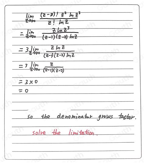 Solved Compute This Limit And Tell Me Whether The Nunerator Or