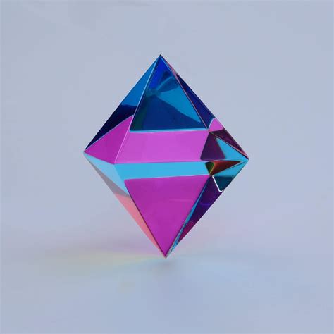 Buy Cmy Cubes® The Aether 50mm Cmy Octahedron Optical Polyhedron Cyan Magenta Yellow