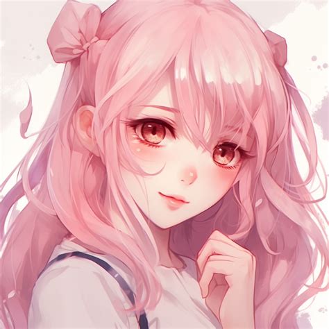 Solemn Anime Girl In Pink Pink Anime Girl Pfp Gallery Pfp Hero