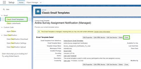 Create An Email Template And Email Alert Using Surveyvista Object Fields