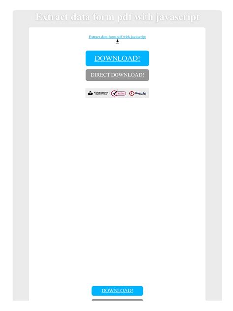 Extract Data Form Pdf With Javascript Pdf Portable Document Format