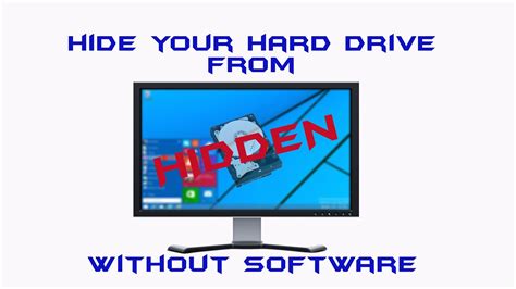 How To Hide Hard Disk Drive Without Software In Windows 10 8 Or 81 Youtube