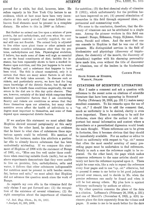 Citations Of Scientific Literature Science