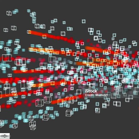 동적 배열 입자 방출 추상 동적 배경입니다 Bokeh 효과입니다 모션 효과 함께 구성입니다 벡터 일러스트입니다 3차원 형태에 대한 스톡 벡터 아트 및 기타 이미지 Istock