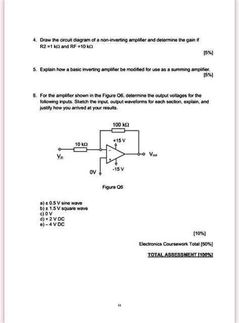 Solved Texts Draw The Circuit Diagram Of A Non Inverting Amplifier