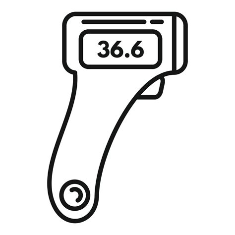 Digital Thermometer Icon Outline Vector Infrared Temperature 14862738 Vector Art At Vecteezy