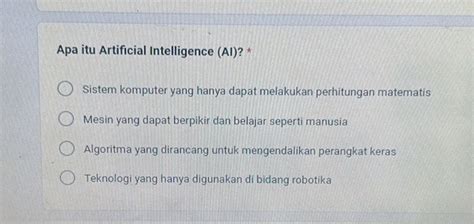 Apa Itu Artificial Intelligence Ai Sistem Studyx