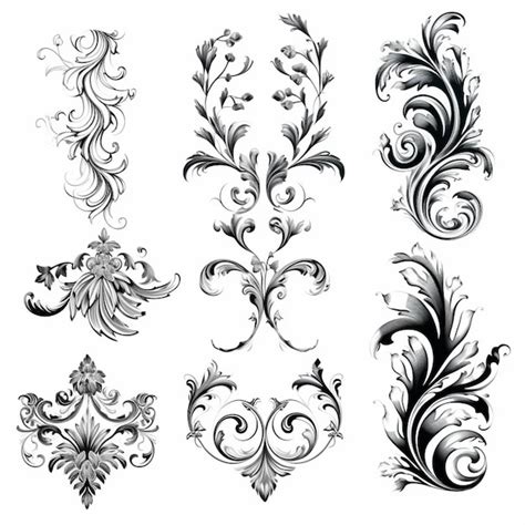 Premium Photo A Set Of Decorative Elements For Design Generative Ai