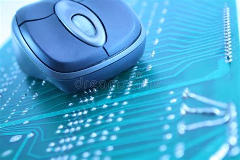 Cyan Colored Mouse And Keyboard Stock Image Image Of Button