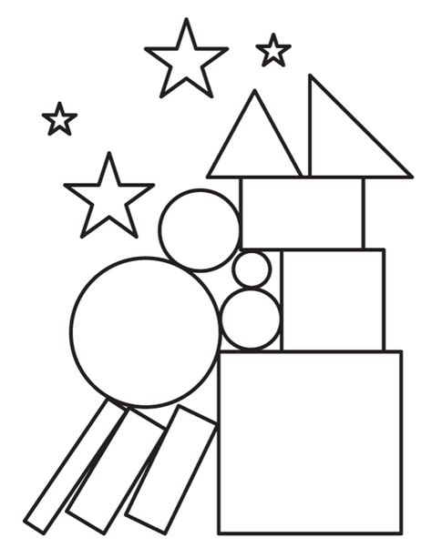 Printable Shapes Coloring Page Worksheets Library