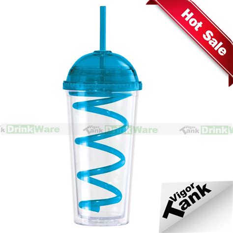 Custom 20oz 24oz 16oz Double Wall Insulated Plastic Clear Water