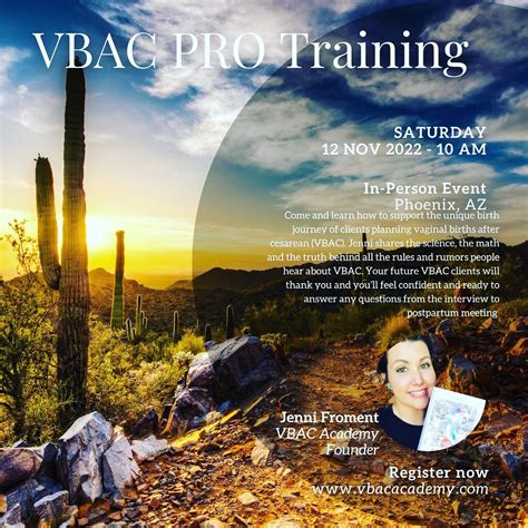 Vbac 🏜️ Hey Phoenix Arizona The Next Vbac Pro Training For Local