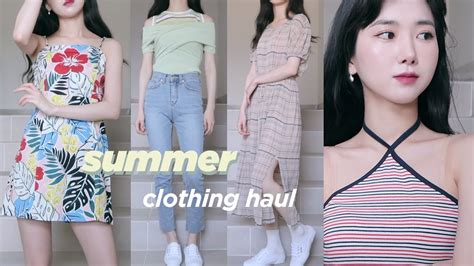 Eng Summer Fashion Haul 2019 여름맞이 패션하울 🛍 여름옷 귀걸이 스니커즈 추천 Minjeong Park Youtube