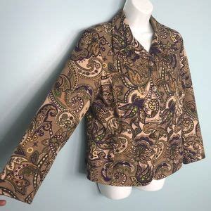 Coldwater Creek Jackets Coats Coldwater Creek Brown Paisley
