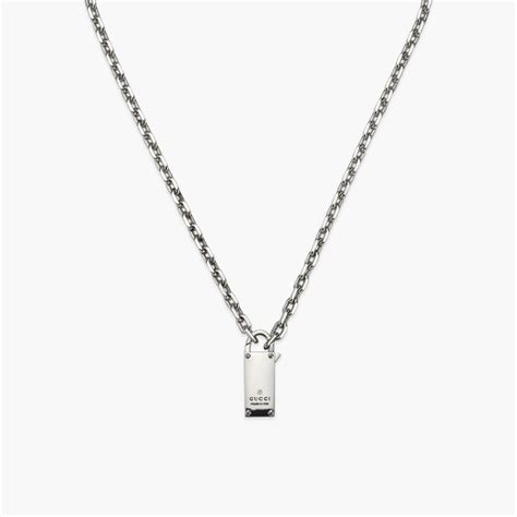 Gucci Trademark Sterling Silver Pendant Necklace Ybb796342001