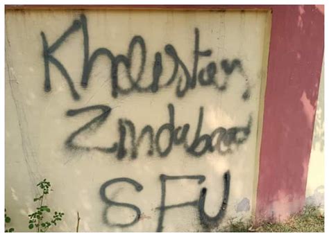 Rajasthan News Slogans Of Khalistan Zindabad Written At Hanumangarh