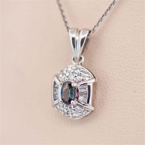 Natural Brazilian Alexandrite Pendant In Platinum Exquisite Jewelry