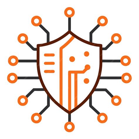 Premium Vector Cybersecurity Shield With Binary Code And Circuit Design