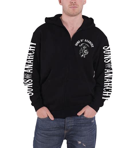 Sons Of Anarchy Hoodie Reaper Samrco Logo Soa Crew Official Mens New