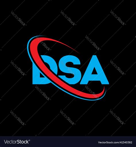 Dsa Logo Letter Design Royalty Free Vector Image