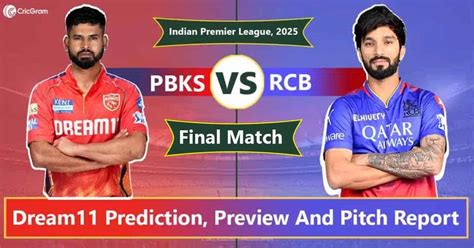 Rcb Vs Pbks Dream11 Prediction Best Fantasy Team For Ipl 2025 Final