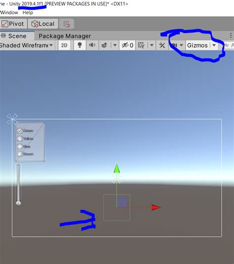 Move Tool Not Showing Rect Transform Outline In Scene Window Anymore