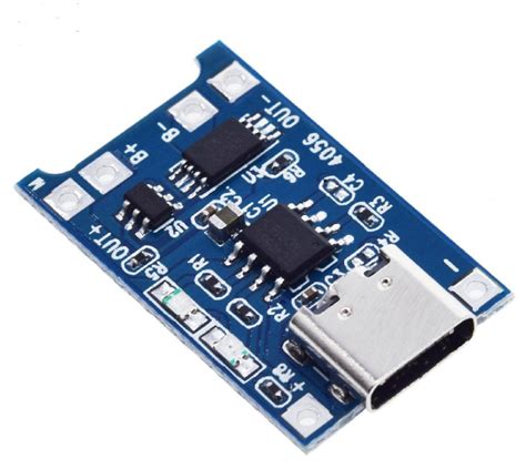 Tp4056 Lithium Battery Charger Module With Dual Protection Usb C