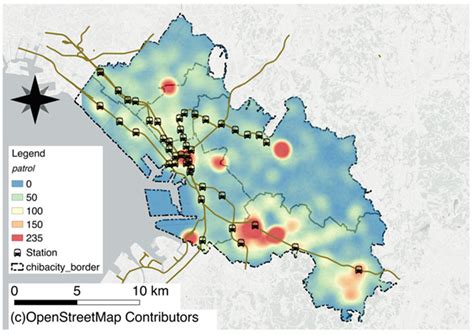 Spatial Kernel Density Distribution Of Reports From A The App And