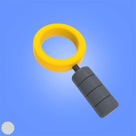 Loupe Illustration 3d Icône De Recherche Isolé Psd Premium