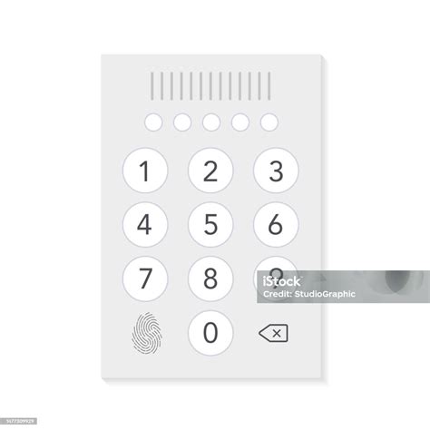 인터콤 가드 아이콘 만화 벡터 비디오 도어 지문 알람 카메라 흰색 배경에 투명한 흰색 카메라가 있는 현대적인 인터콤 가정 보안을위한 장치 벡터 그림 가정 생활에 대한 스톡