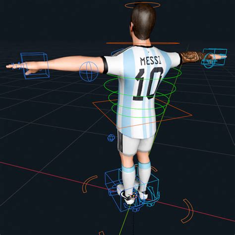Lionel Messi Rigged Character 3d Model By M Kamran