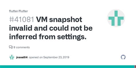 Vm Snapshot Invalid And Could Not Be Inferred From Settings · Issue