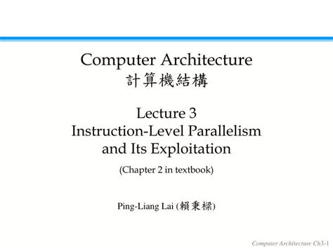 Ppt Lecture 3 Instruction Level Parallelism And Its Exploitation Chapter 2 In Textbook