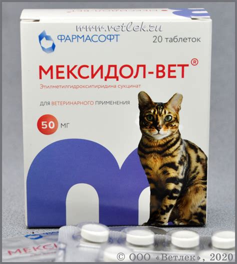 Мексидол-Вет таблетки 50 мг, уп. 20 таб. купить в ветеринарном интернет ...