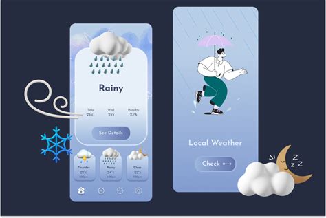 Weather Mobile App Design By Md Najmul Islam On Dribbble