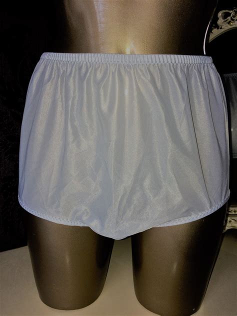 Vintage Style Knickers 70s 80s Granny Panties Knickers Grey Silver