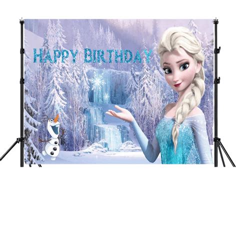 Frozen Backdrop Frozen Theme Happy Birthday Backdrop For Girls Elsa Princess Background Frozen