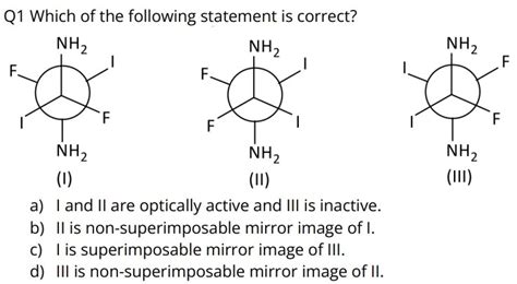 Stereochemistry Test 2 CSIR NET GATE Test Series ChemContent