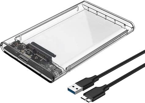 Goal External Hard Drive Enclosure SATA To USB Tool Free Clear For Inch SSD